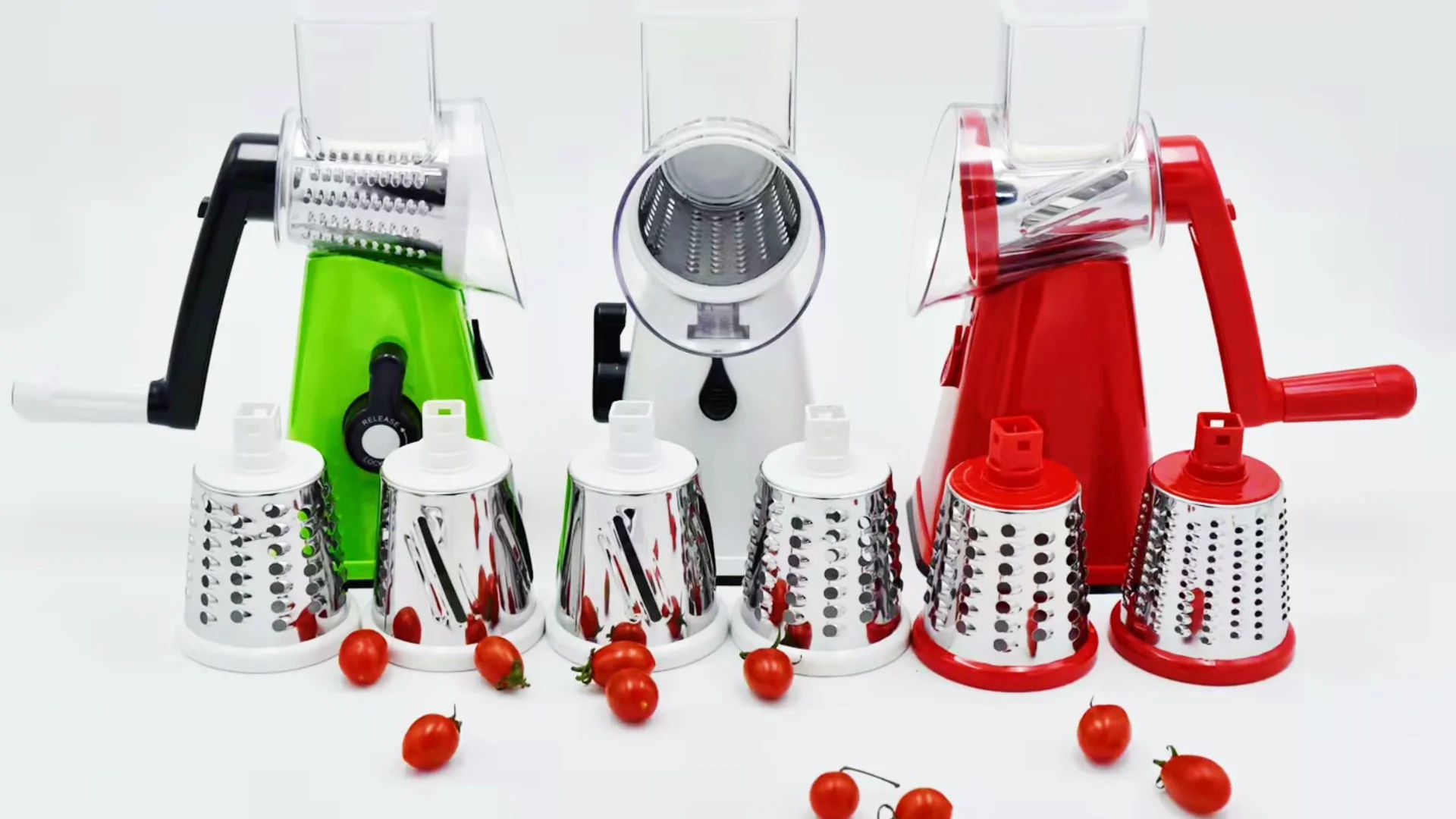 Kitchen 3 In 1 Manual Roller Vegetable Slicer Cutter Chopper Rotary ...