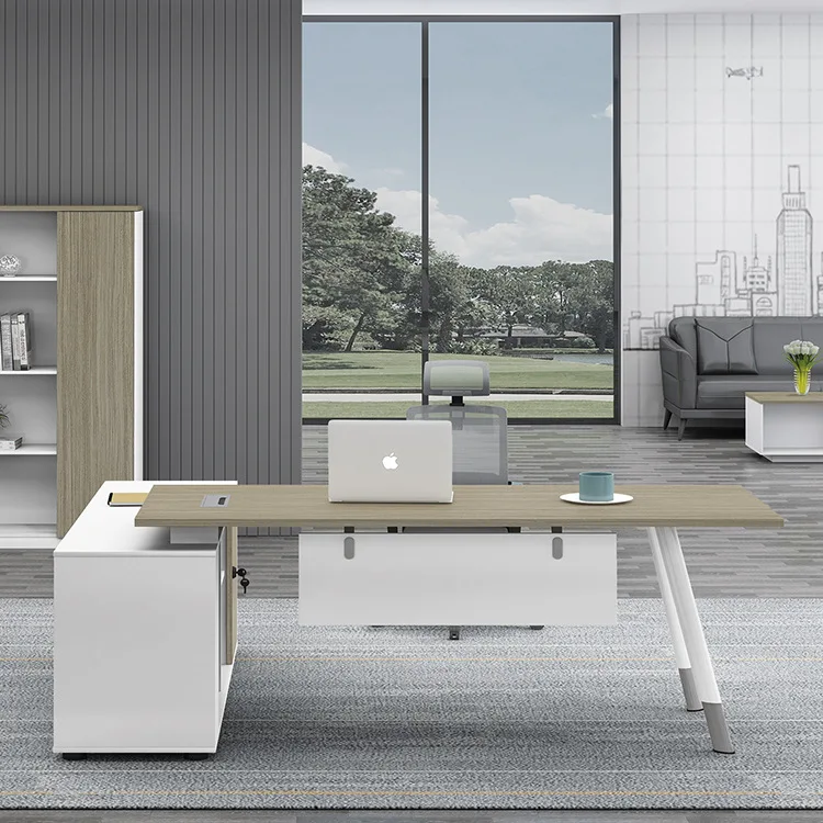 Modern Office Furniture Desk Workstation Metal Legs Modular Cubicles L ...