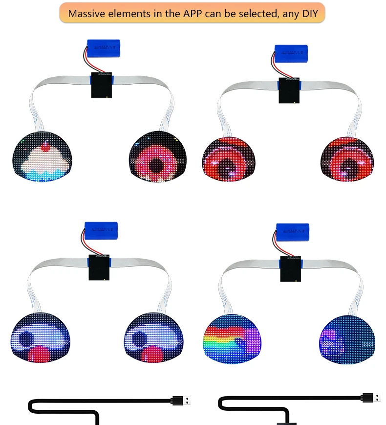 App Control Programmable Led Eye Animation Screen Led Eye Screen ...