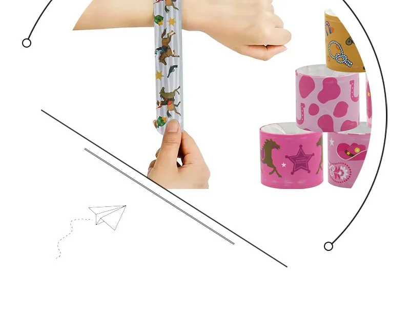 Cartoon New PVC Western Cowboy Clapping Circle Wrist Band