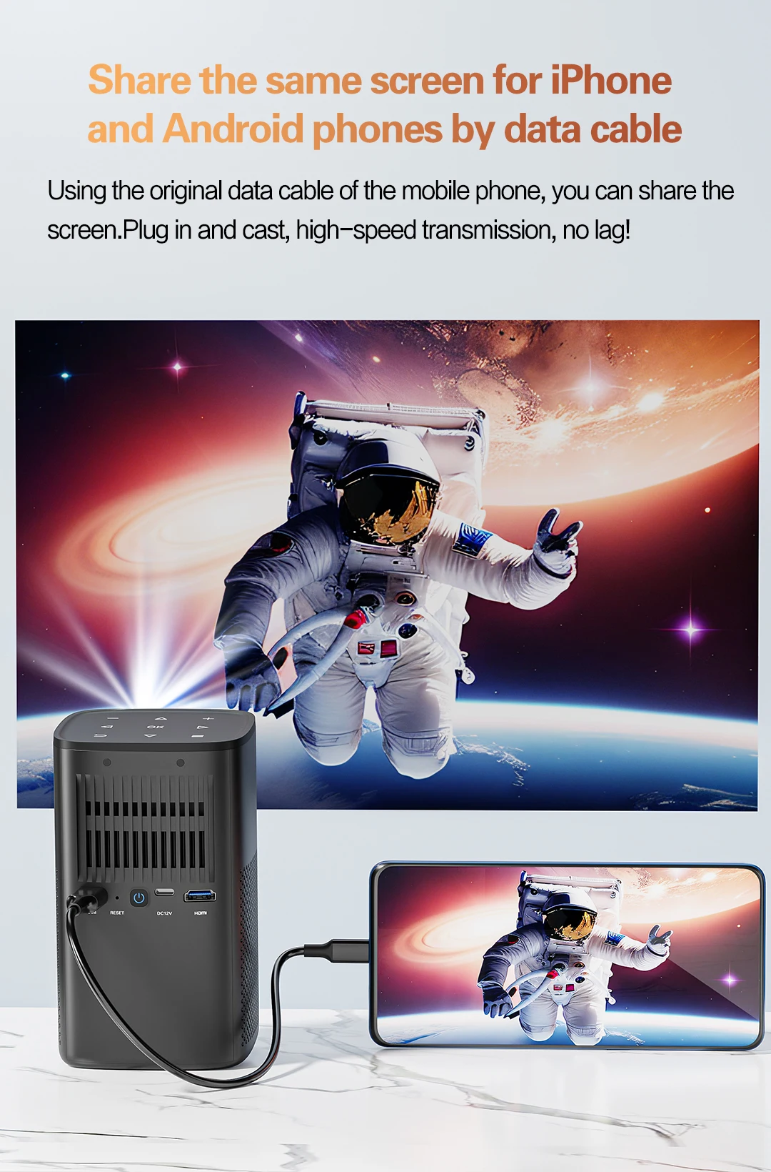 Alibaba.com: DLP30 Smart Mini Portable Projector with Wi-Fi, built-in ...