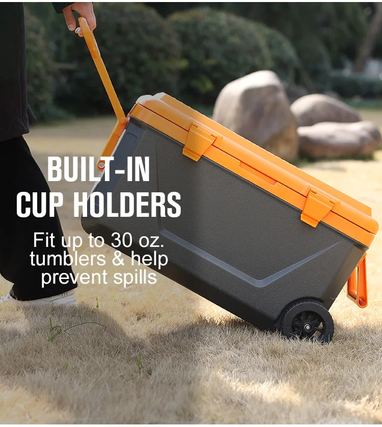 Custom Large Portable 45l Cooler Square Plastic Ice Chest Food Beer ...