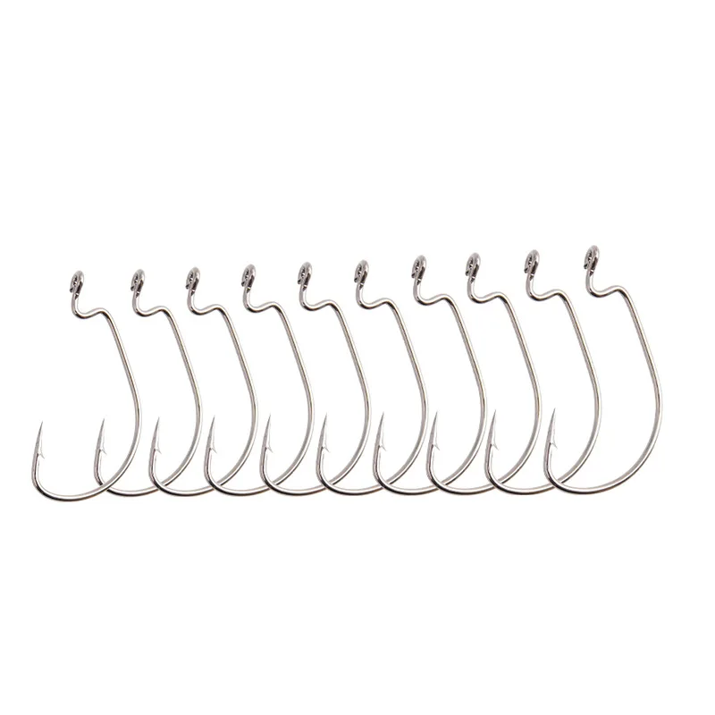 barbed wide belly crank hook freshwater sea fishing fish hooks bulk ...