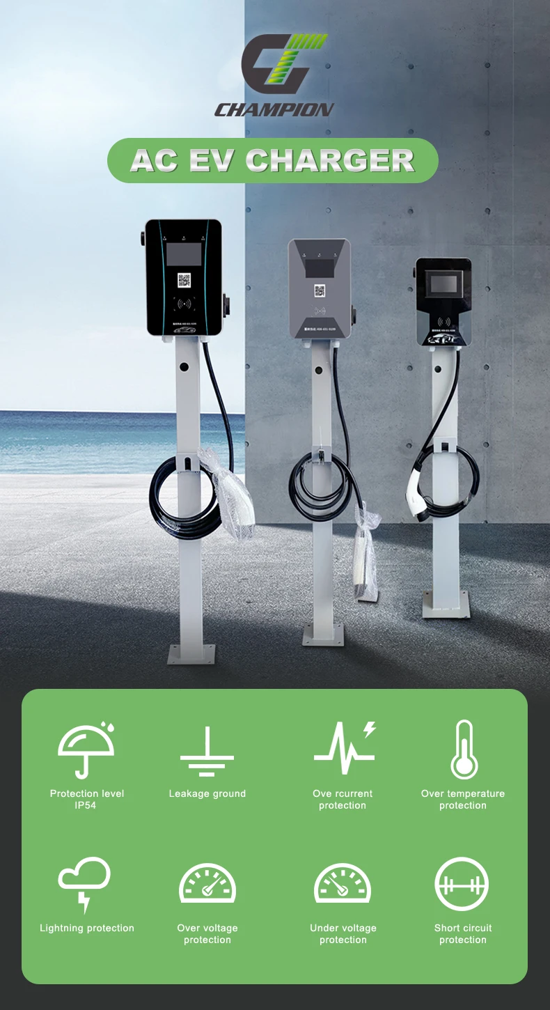 Simple App Control Wallbox Ev Charger 11kw Gbt Type 1 2 Wall Mounted Car Charging Pile Station ...