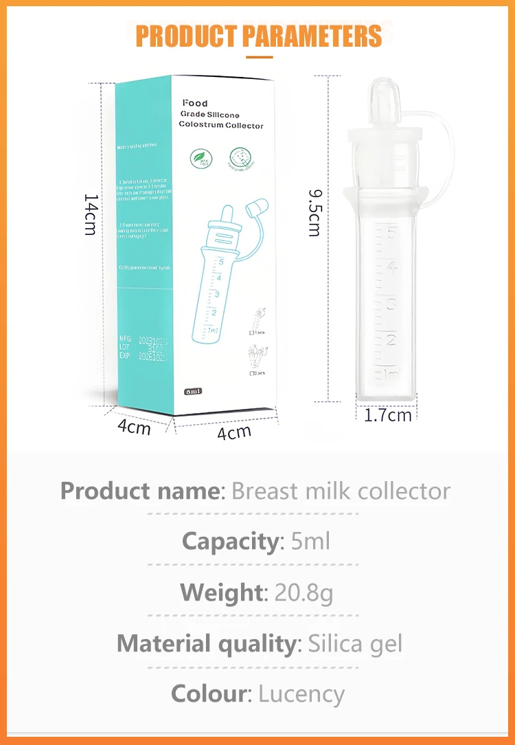 Colostrum Collector Kit Breast Milk Collector Use Reusable Bpa Free ...