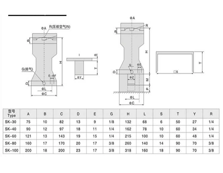 SK60 Impact Air Percussion Vibrating Knocker Pneumatic Hammer