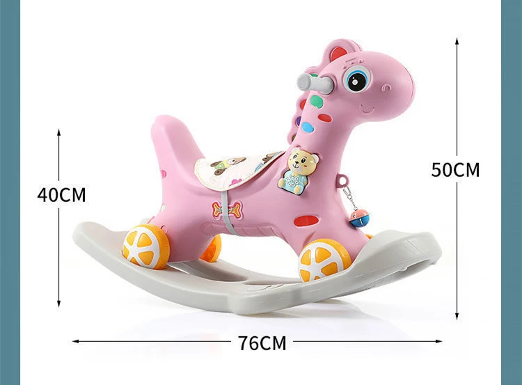 Cheap Rocking Horse for Kids - Pink Plastic Ride on Toy