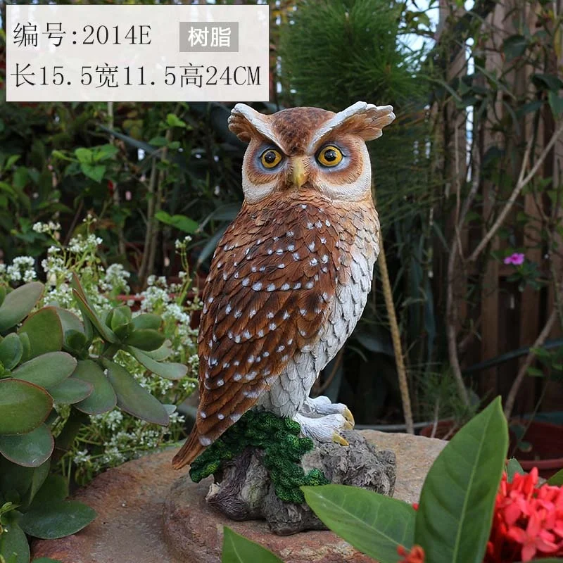Wholesale Garden Statue Owl Figurine Garden Lawn Resin Owl Birds Owl ...