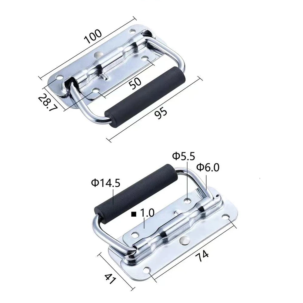 100mm Surface Mounted Handle Stainless Steel - Heavy Duty