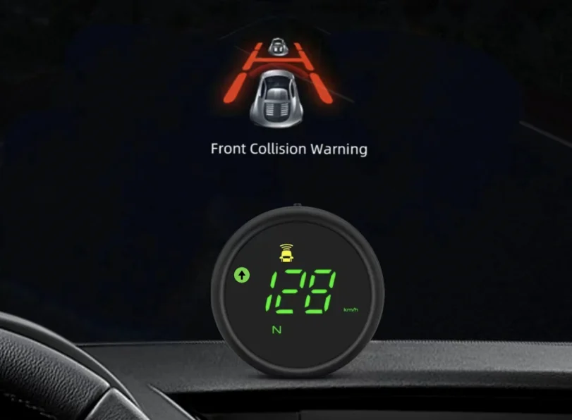 Mini 4K AI ADAS Dual Lens Car Camera Dashcam with HUD GPS Speedometer ...