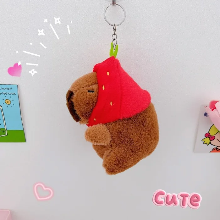Capybara Plush Keychain Cute Bag Pendant Fluffty Animals Keyring Kawaii ...