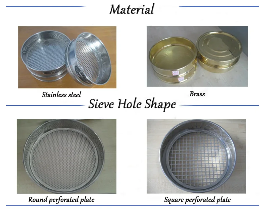 Small Laboratory test Hand Knocking Sieve Vibrating Standard Steel Wire ...