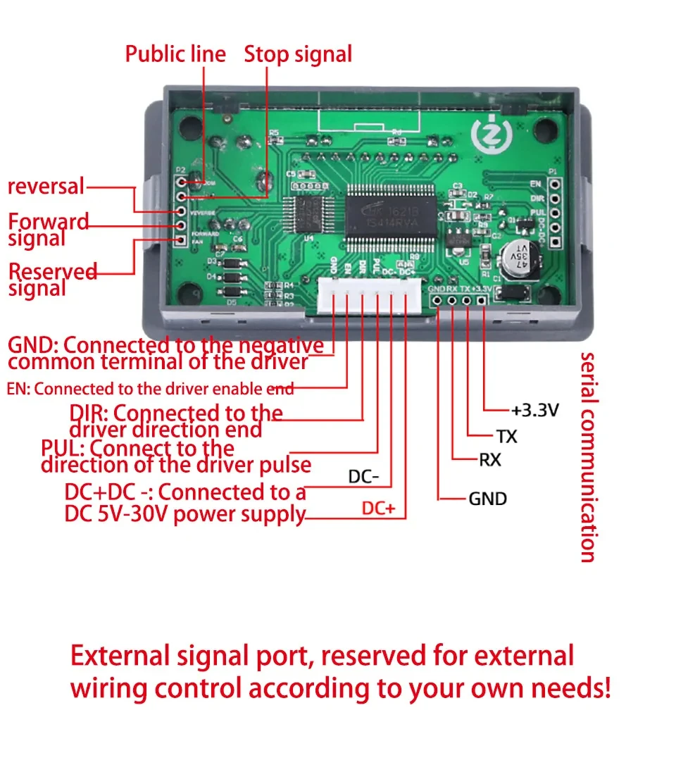 NEMA17 NEMA23 Stepper Motor Controller - Programmable CW CCW Delay