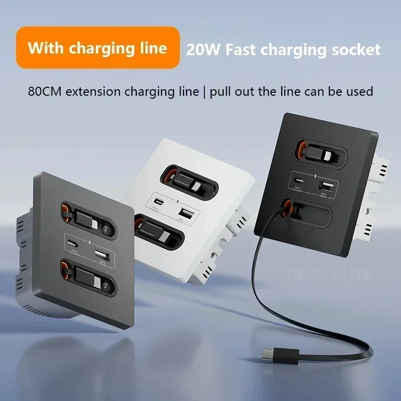 Universal Smart Socket with 20W Fast Charge USB Outlet