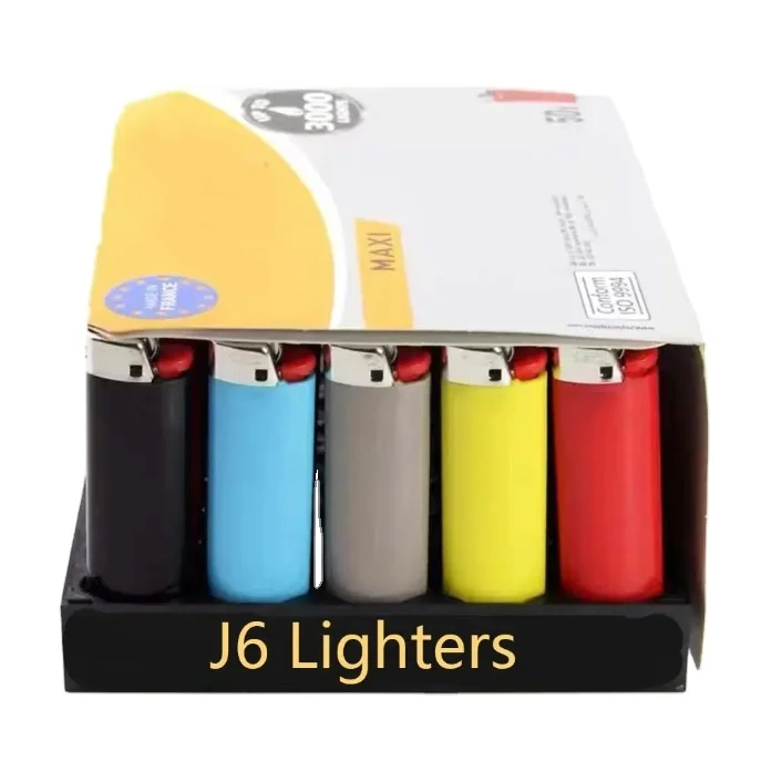 Classic Big Lighter Tray of 50 Pack J6 Mini and Maxi Plastic Lighters ...
