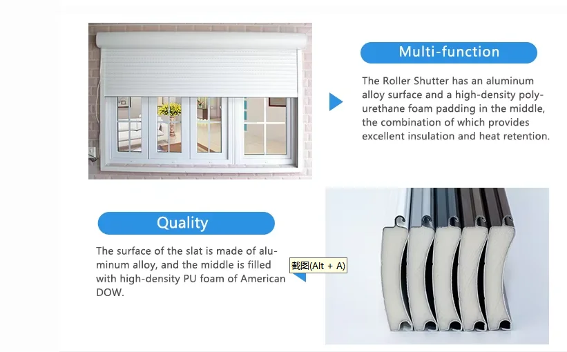 Modern European Design 39mm Roller Shutter Slat Door Accessories ...