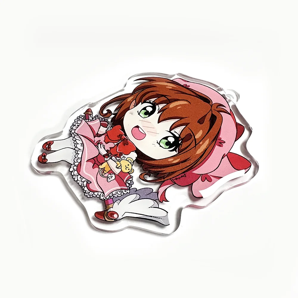 Cute Colorful Anime Character Keychain Acrylic Charm Gift Plastic Anime ...