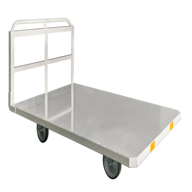Folding Trolley Flatbed Cart Collapsible Plastic 4 Rubber Wheel Four ...