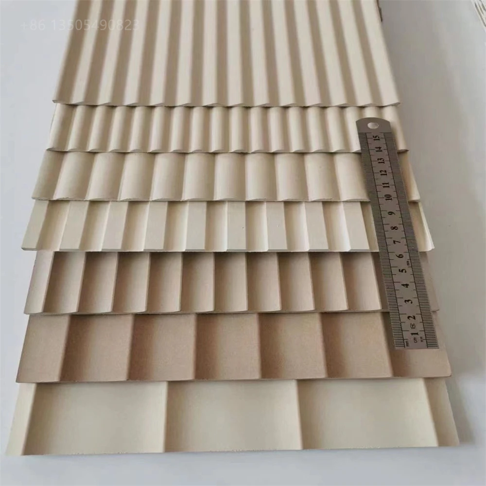 Baiyi Factory Soft Wall Panel Bent Flexible Curved 3d Mdf Board Ribbed Mdf/hdf Sheets For ...