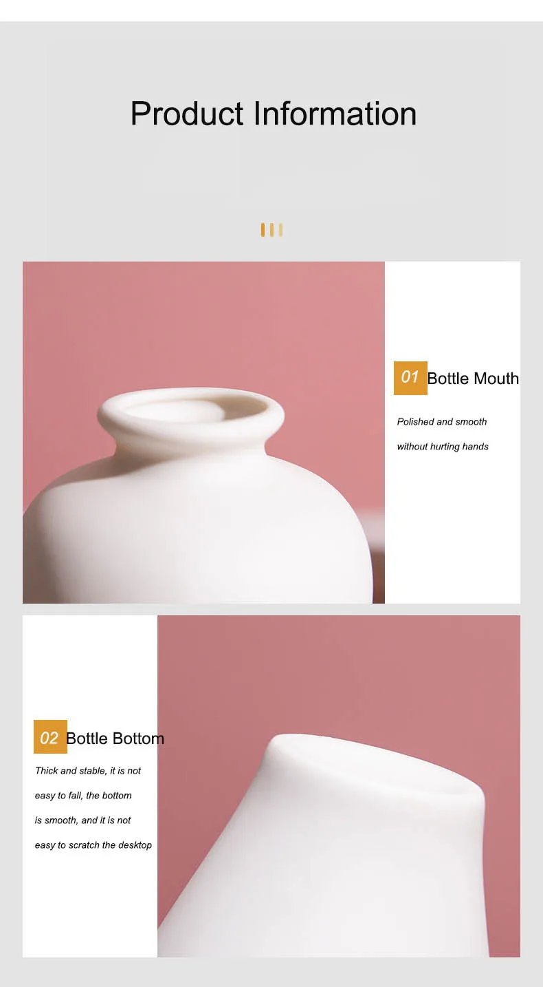 Ceramic Reed Diffuser Luxury Empty Container Oil Aroma Fragrance White ...