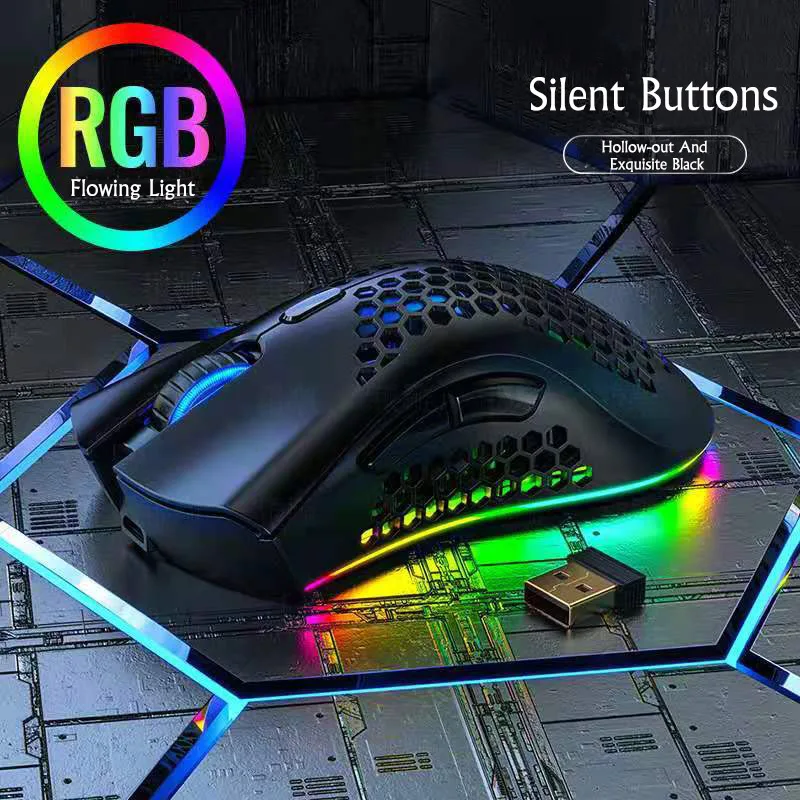RGB Gaming Wireless Rechargeable Mouse Professional Manufacture of 2 ...