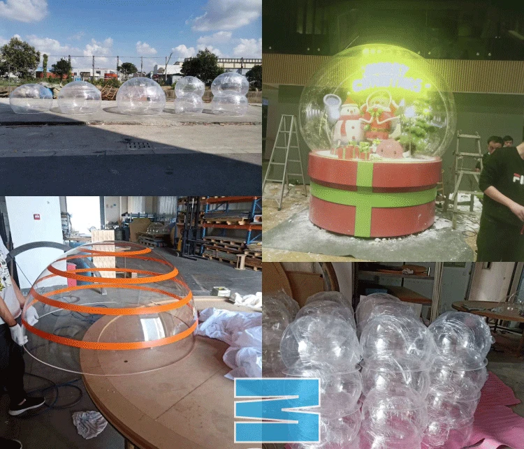 Acrylic Glass Half Sphere - Custom Clear Transparent 14 Inch