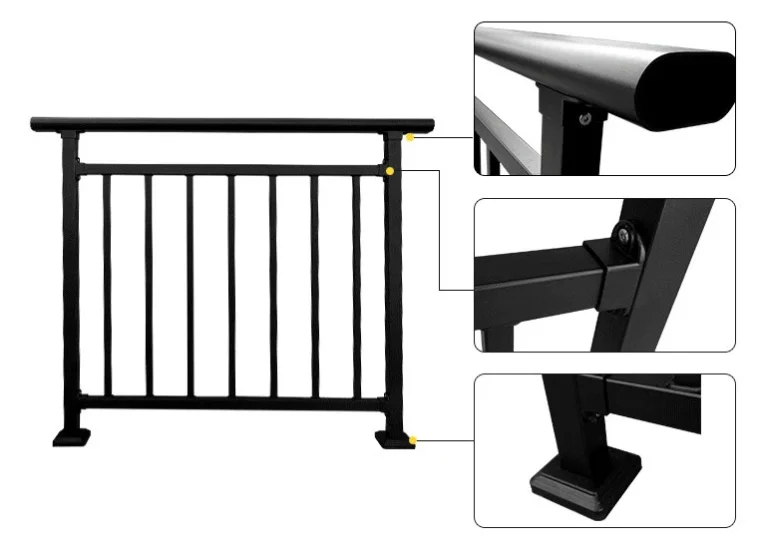 French Wrought Iron Balcony Railing With Galvanized Steel And Aluminum ...