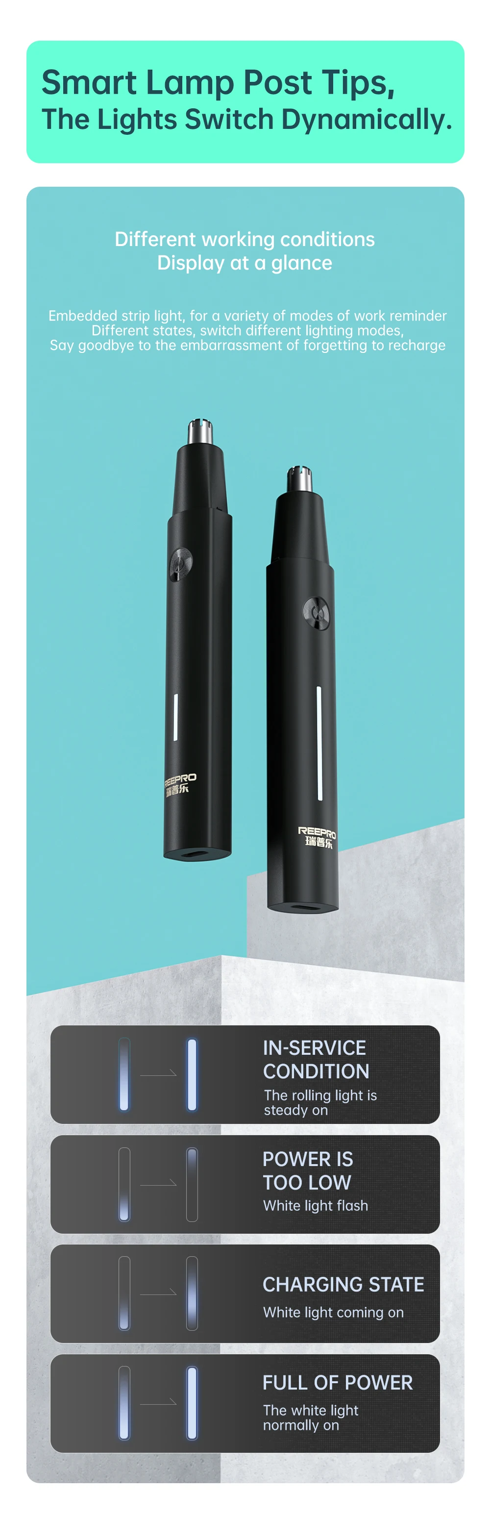 Professional Nose Hair Trimmer Battery Low Noise Portable Nose Hair Trimmer Cheap Portable
