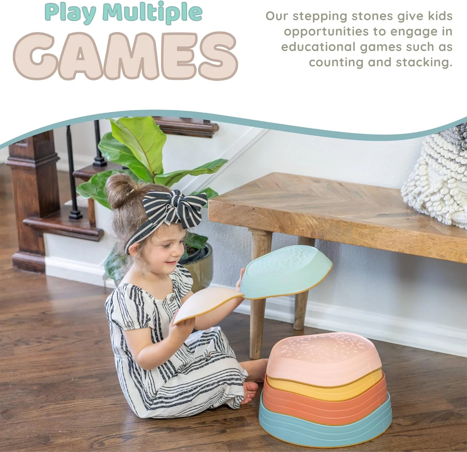 Sensory Stepping Stonestraining Promotes Coordination Kids Indoor Toy ...