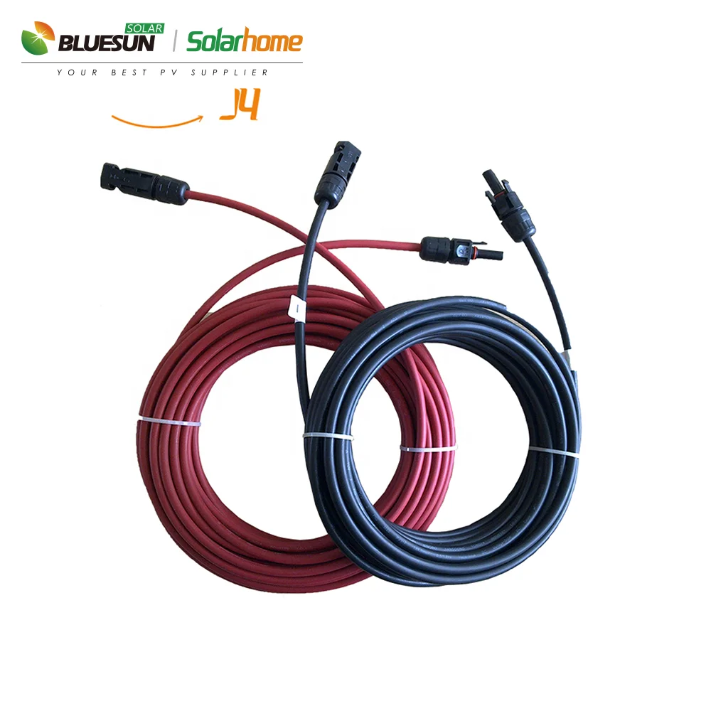 Bluesun 4mm2 Solar Pv Cable Pv Connector Solar Panel Cables Dc Solar Pv ...