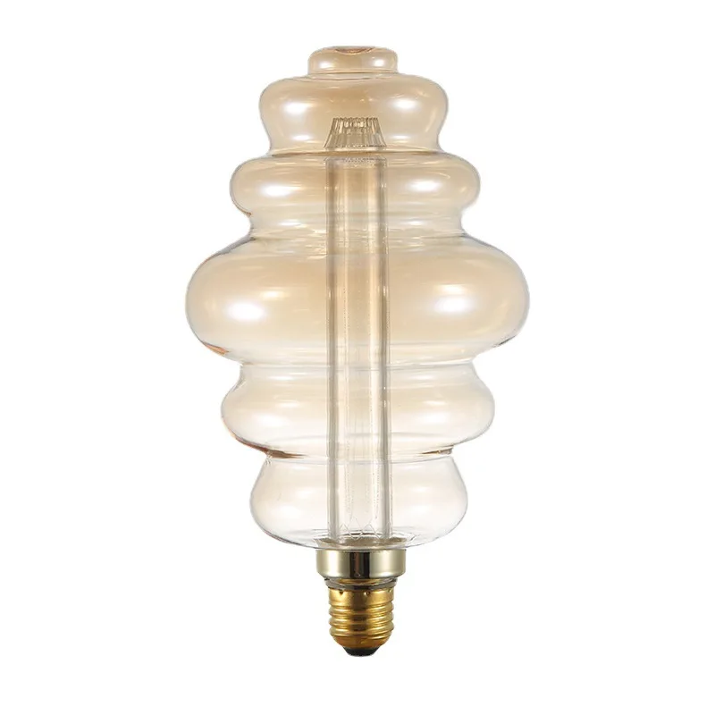 Vintage Amber Glass Light Guide Column Bulb Diamond Shape Decorative ...