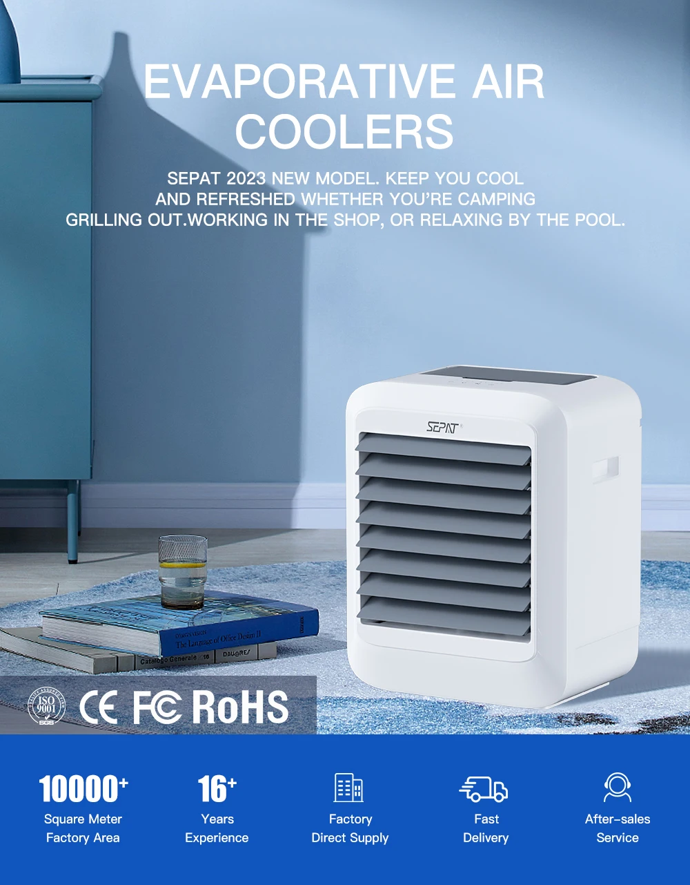 2023 Portable Solar Powered Air Conditioner DC12V & 30W
