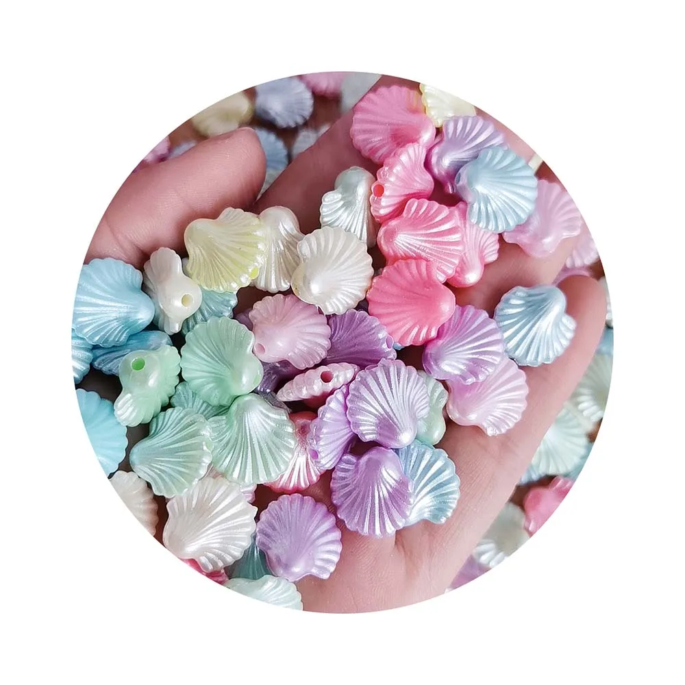 Cheap 500g Bag of Colorful Sea Shell Acrylic Beads