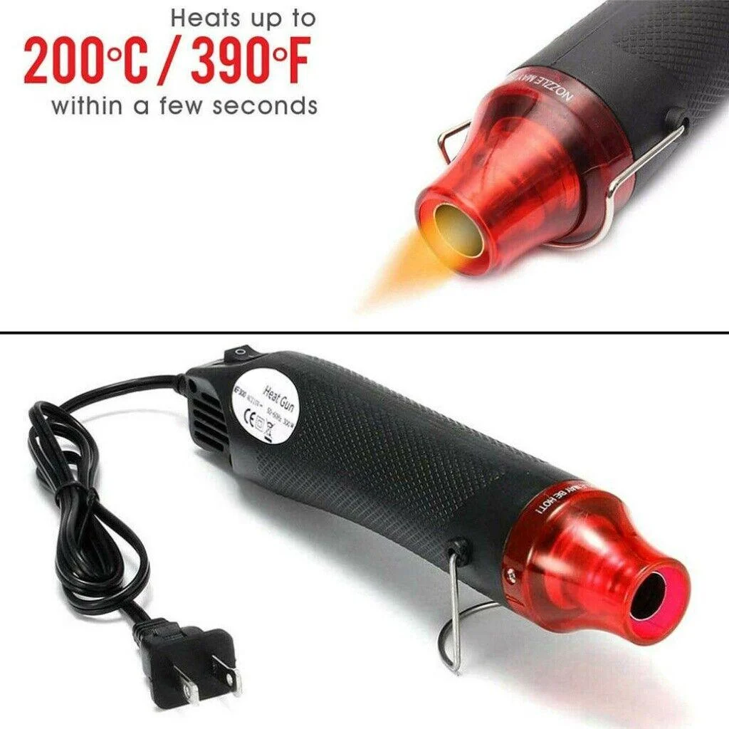 300w Heat Gun Electric Hot Air Gun Kit Hot Wind Blower Tools Diy ...