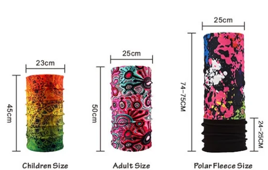 Unisex Cartoon Multi-use Bandana Sublimation Printing Polyester Scarves ...