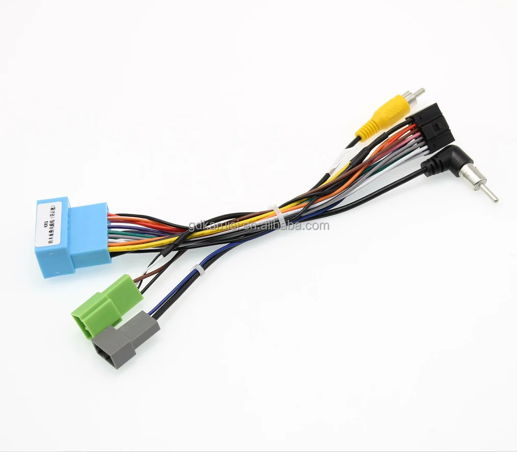 Car Android Dvd Navigation Adapter 16-pin Hyundai 12 Ix45 Low/mid Cable ...