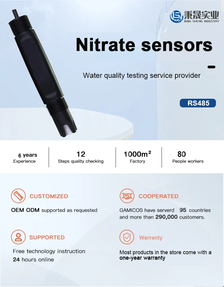 RS485 Ion Selective Electrode Method Online NH4-N Sensor