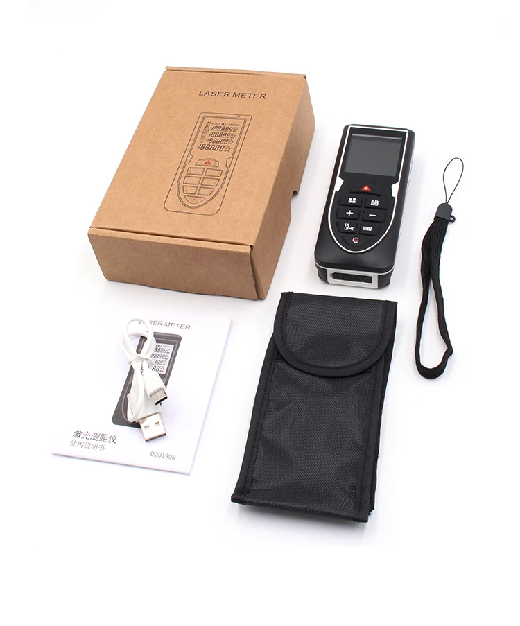 50m 40m Mini Small Laser Distance Meter With Lithium Batter Charging ...