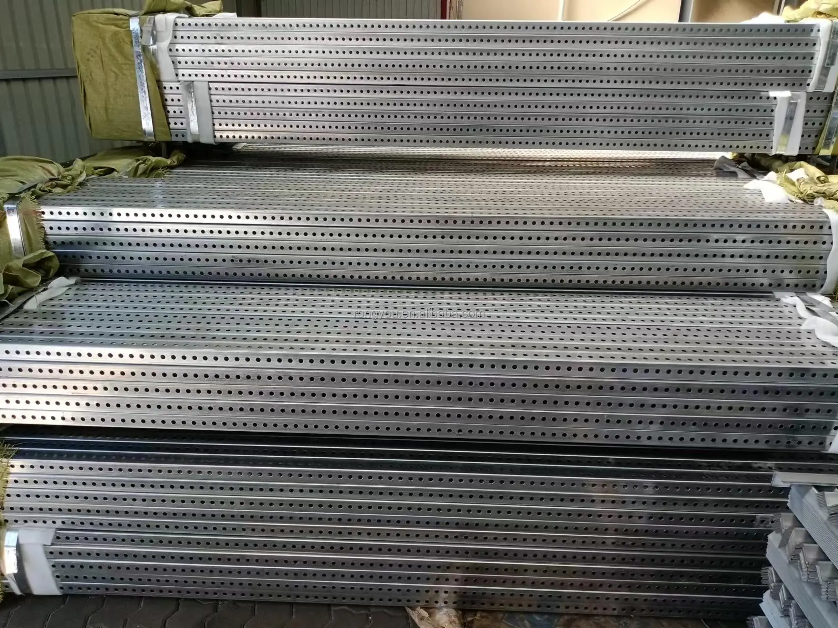 Traffic Sign Perforated Punched Steel Square Tube Sign Post - Buy ...