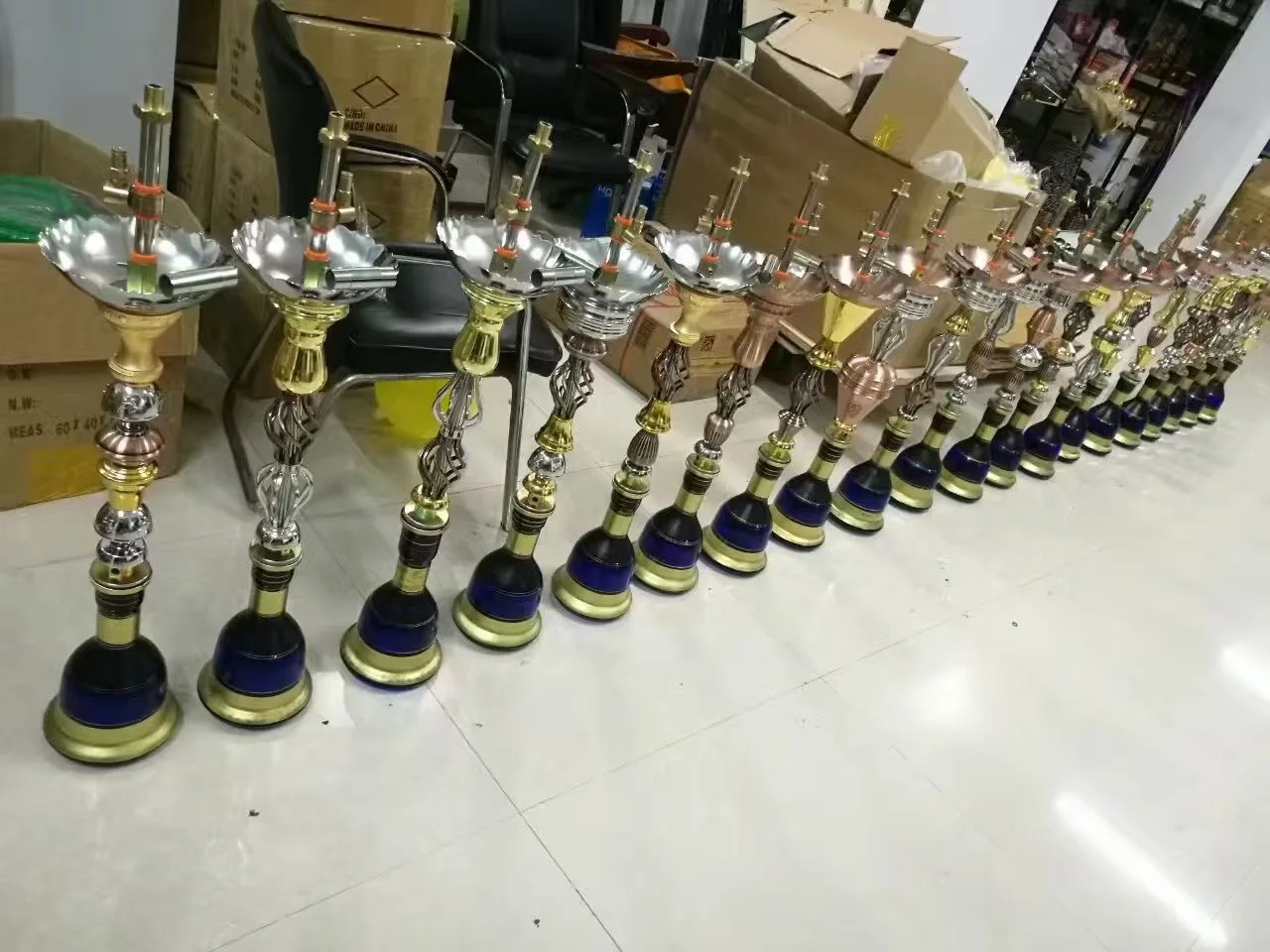 Iraq Hookah Shisha Set - Large Size Brass & Accessories