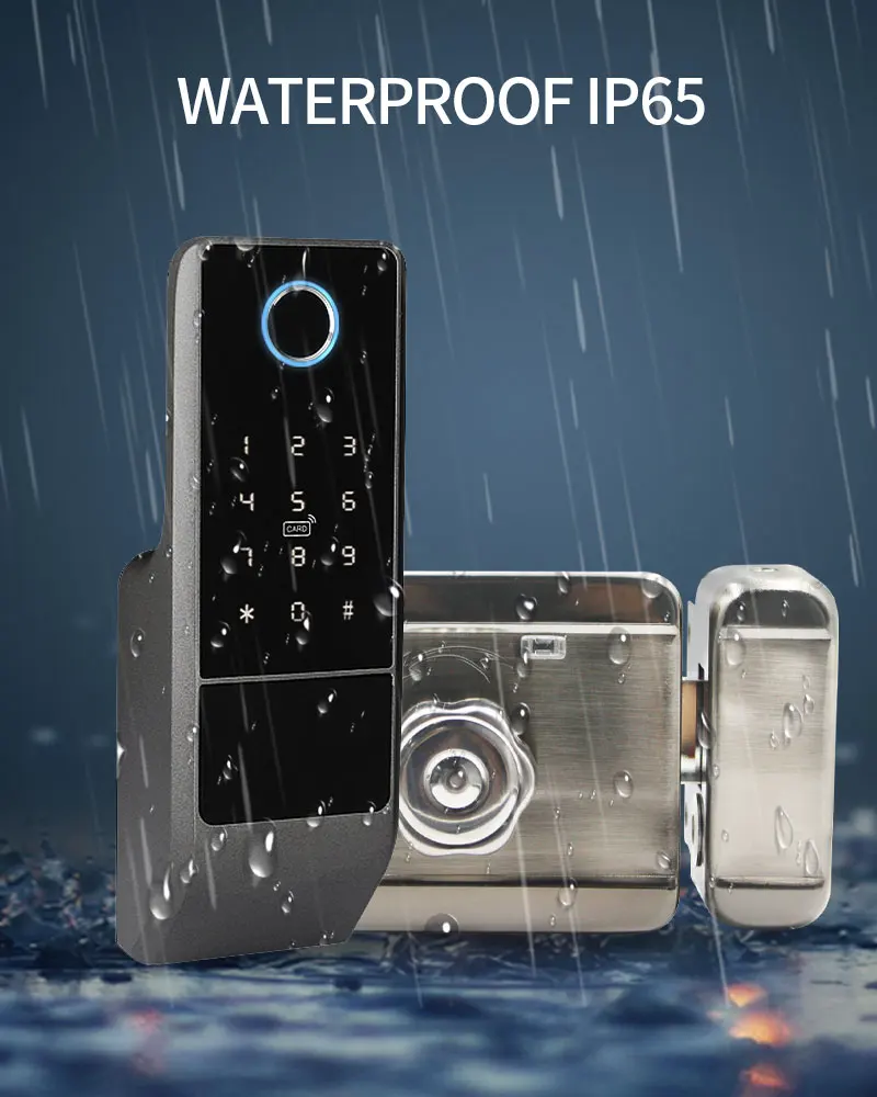 Hahalock App Fingerprint Smart Door Lock - Waterproof & Keyless