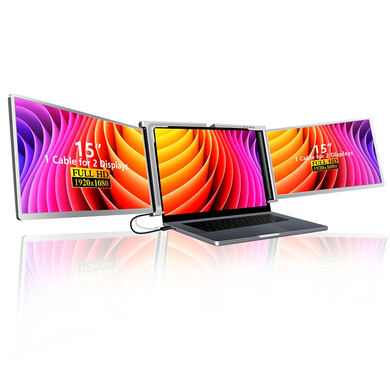 15 Inch Dual Slide Screen Extended Portable Laptop Monitor - Buy ...