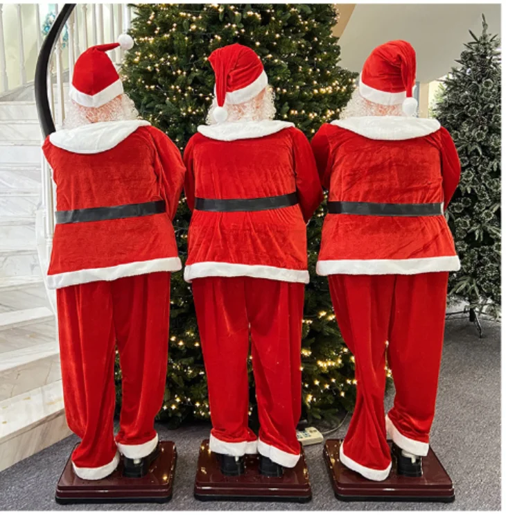Life Size 6ft Santa Claus Animated Christmas Decoration with Music ...