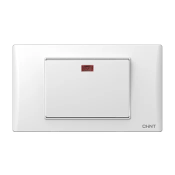 Chint 20a 250v Large Panel Led Light Wall Switches Button Home Us ...