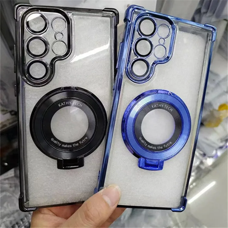 Samsung S25 Ultra 7.3 Inch Phone Case - Clear Magnetic Stand