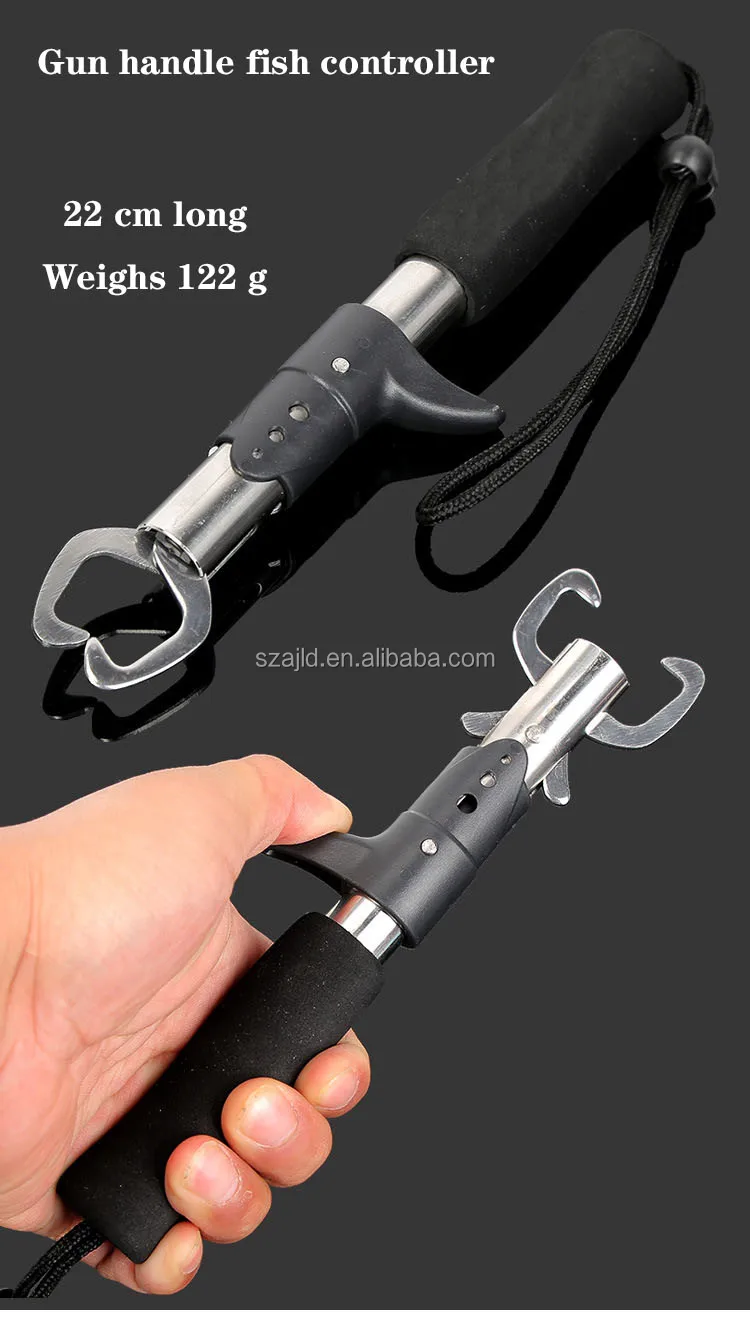 Portable Fish Lip Grabber Grip Tool Fish Holder Steel Fishing Gear with ...