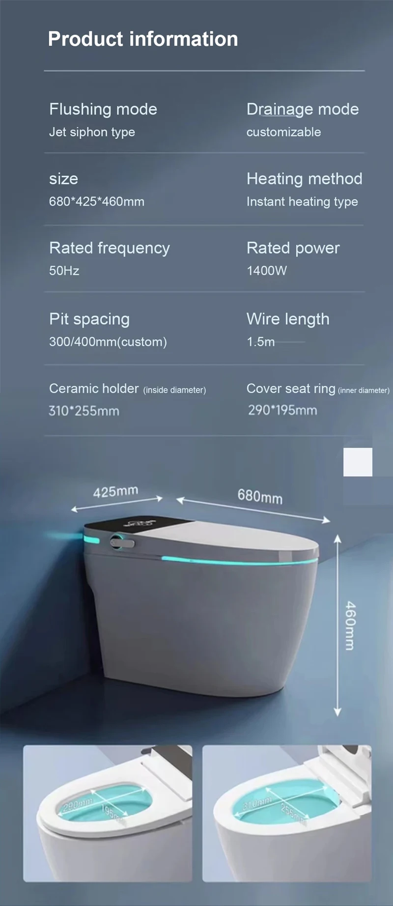 Smart Toilet Bidet - Modern Bathroom Sanitary Ware