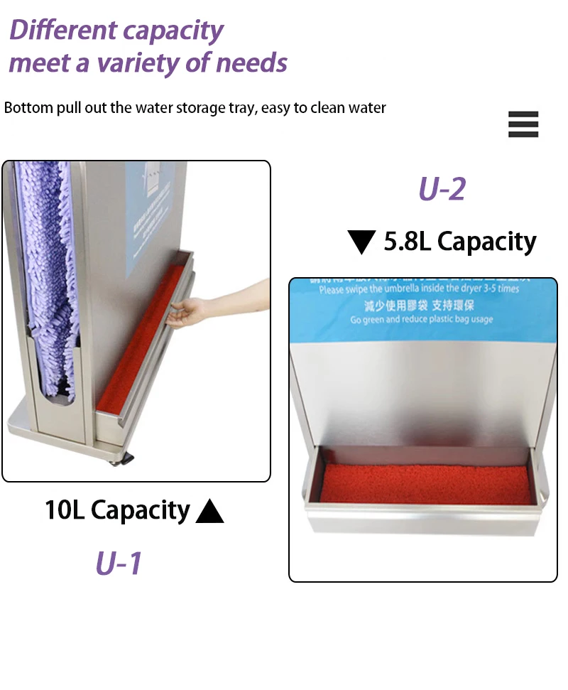 10l Wet Umbrella Dryer Rainwater Remover Stainless Steel Customized Eco ...