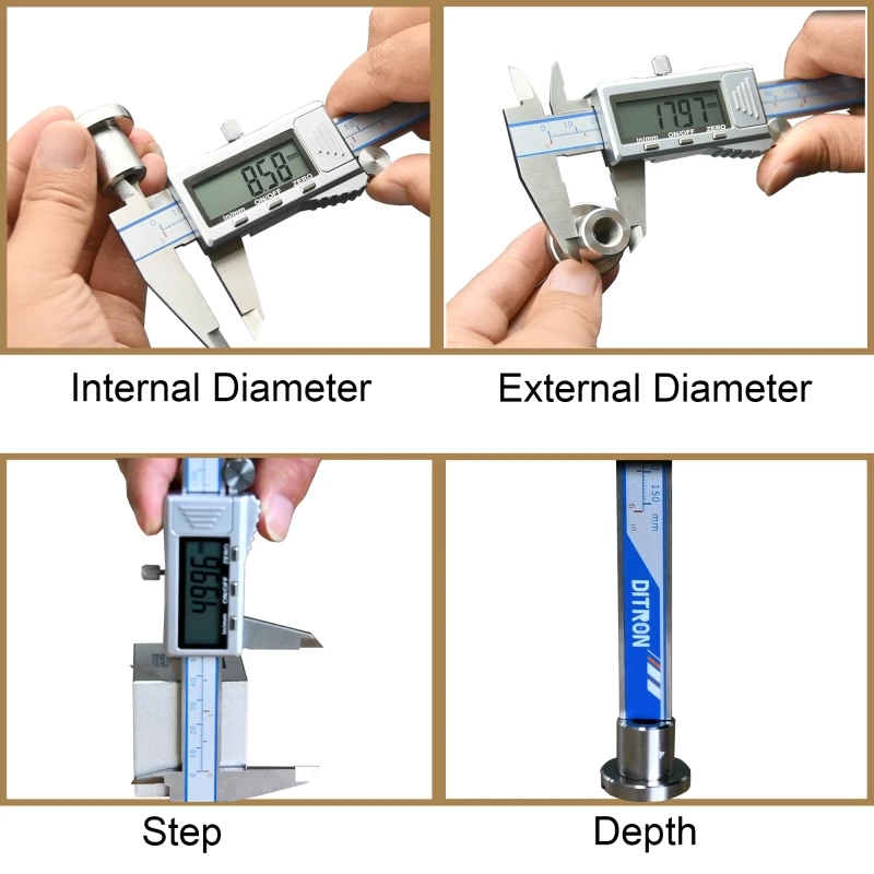 Electronic Digital Vernier Caliper 150mm 6 Inch Measuring Instrument ...
