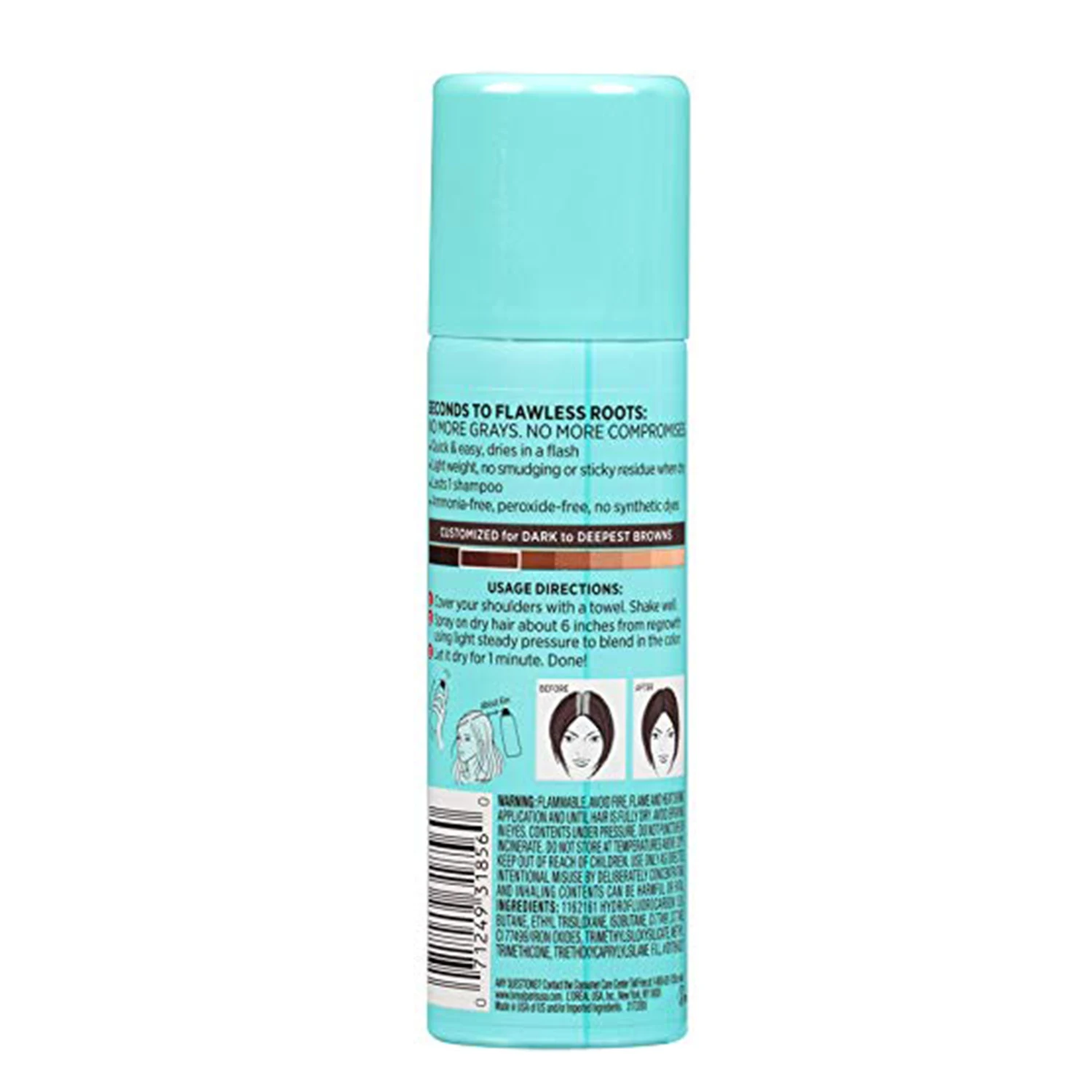 Private Label Temporary Cover Washable Hair Color Root Spray Toot Touch ...